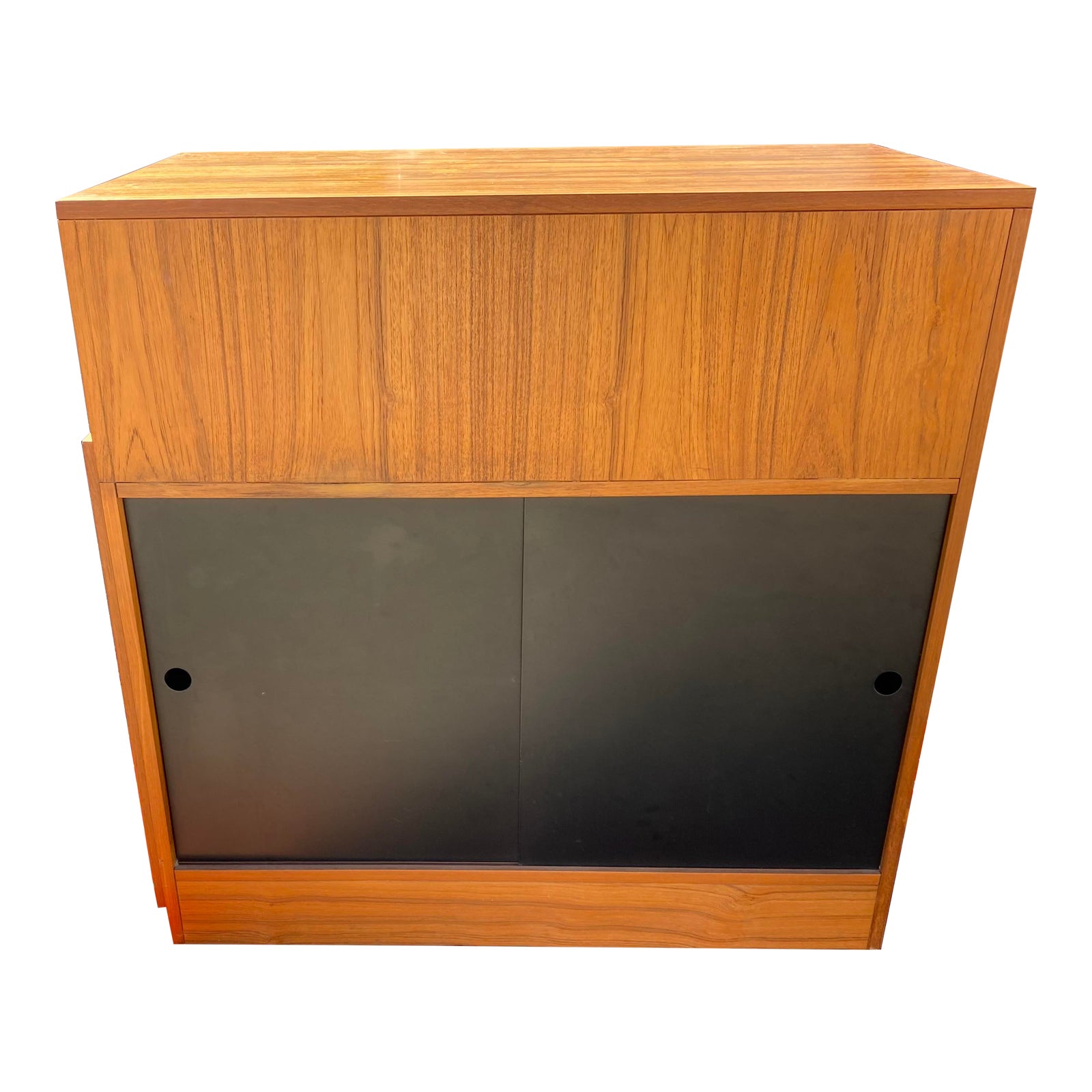 Vintage Danish-Modern Teak Extendable Media Console by Bornholm ...