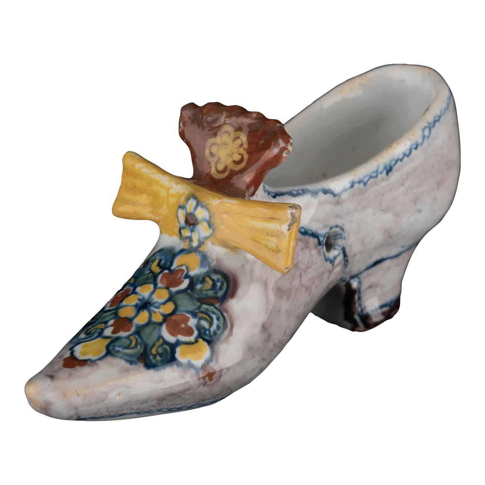 Dutch Delft Mule With Flowers in Purple and Blue Amsterdam, 1740-1760 ...
