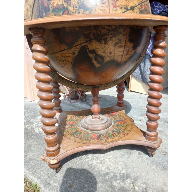 Vintage 1950s Italian Zodiac Mini Bar Globe | Chairish