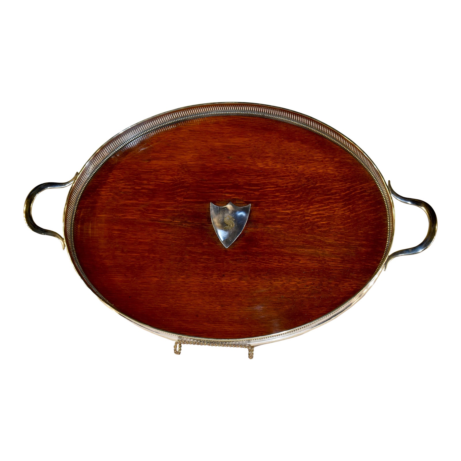 Late 19th Century Treen Gallery Tray | Chairish