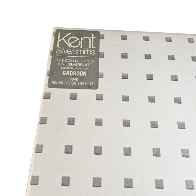 Kent Silversmiths Silverplate Serving Tray W/ Crystal Insert | Chairish