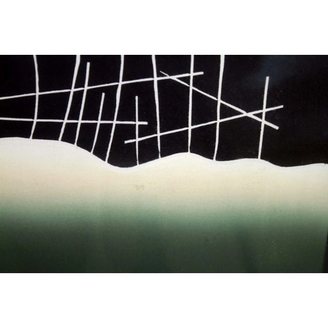 Zygmunt Czyz Surrealist Moon Over Reed Grass Signed Linocut 18/30 ...