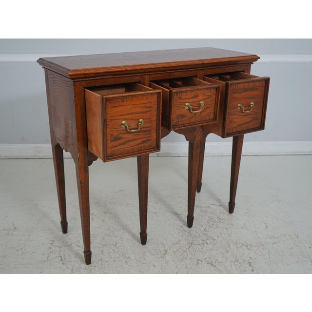 Oak 3 Drawer Small Sideboard or Huntboard | Chairish