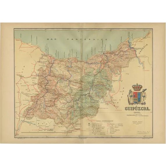 A Cartographic Snapshot of the Basque Coastline and Highlands, 1902 ...