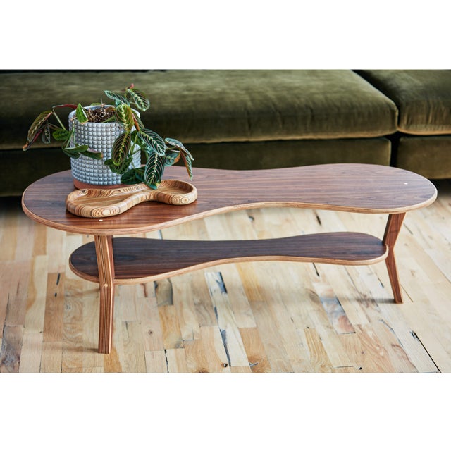 Mid-Century Modern Organic Coffee Table - Maple | Chairish