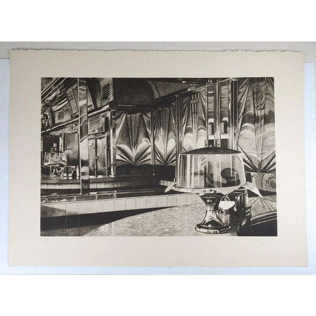 1979 John Baeder Interior Curlys Diner Photo Realism Mezzotint | Chairish