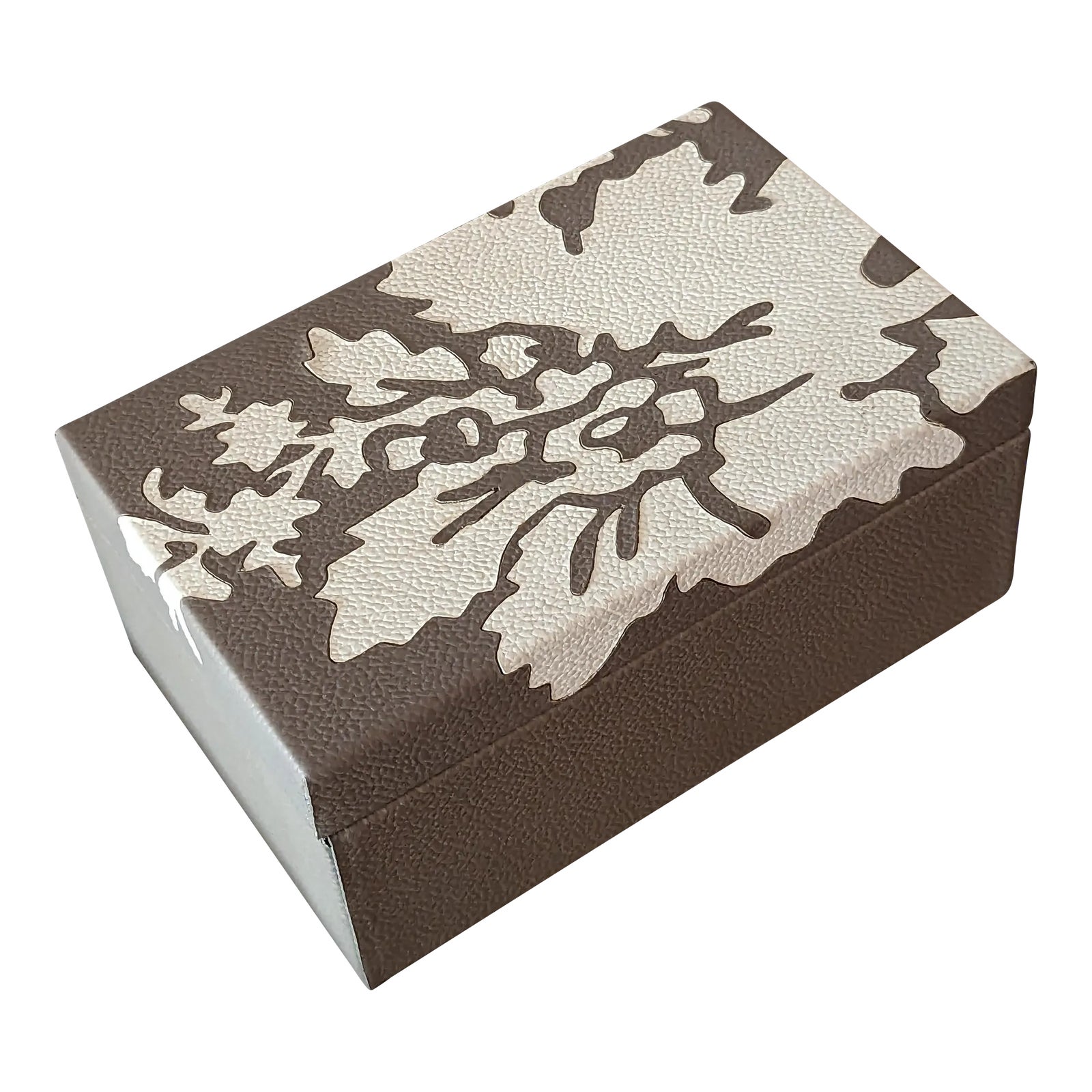 1990s Leatherette Box From Saks Fifth Avenue | Chairish
