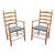 Pair of Shaker Maple Ladder Slat Straight Back Arm Chairs | Chairish