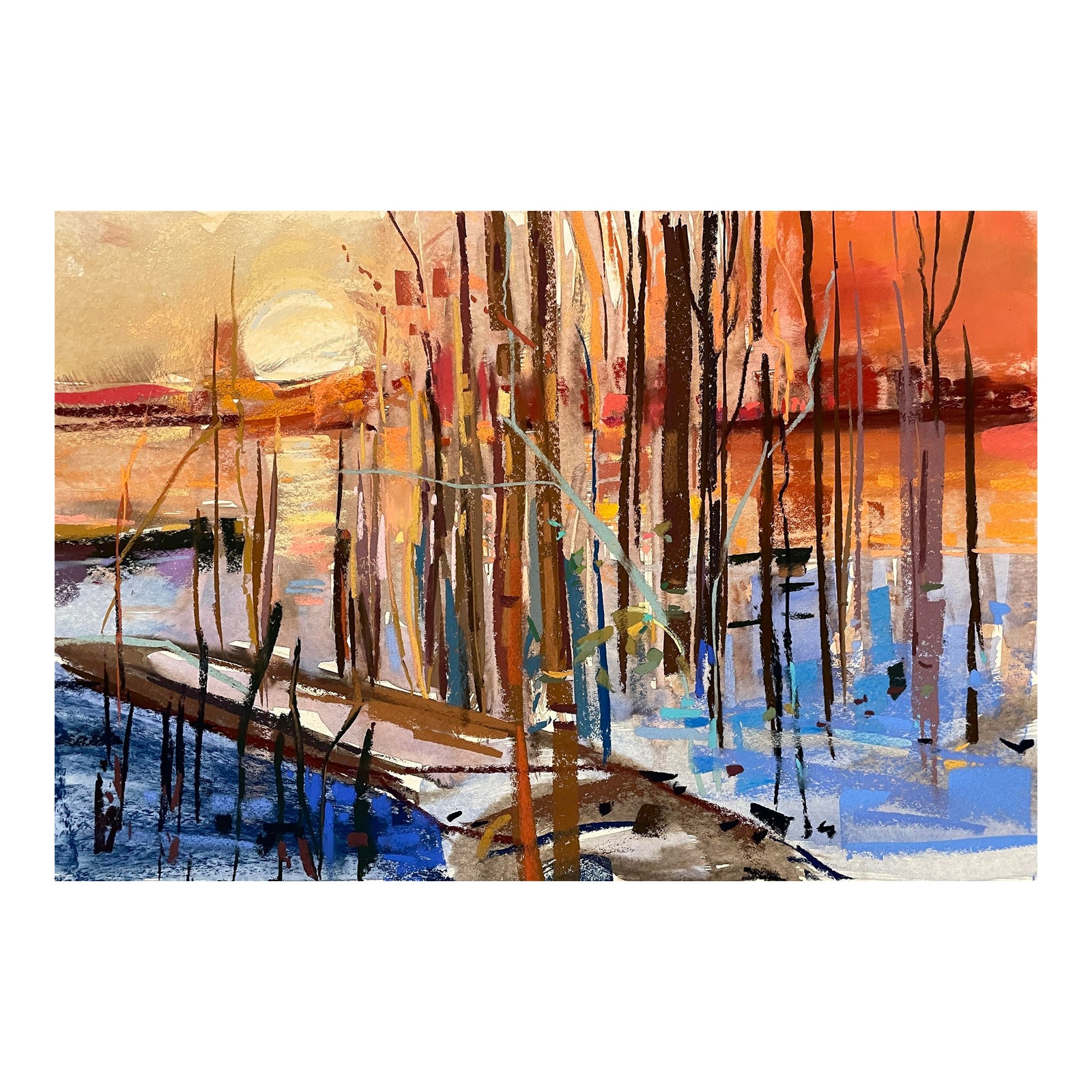 Susan Flora Glendenning Marsh Pastel | Chairish