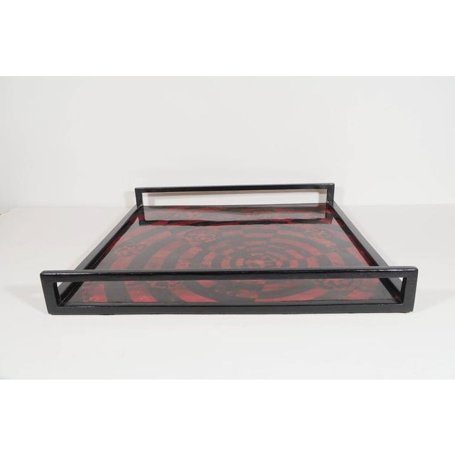 Organic Modern Mosaic Tray in Lacquered Pen Shell | Chairish