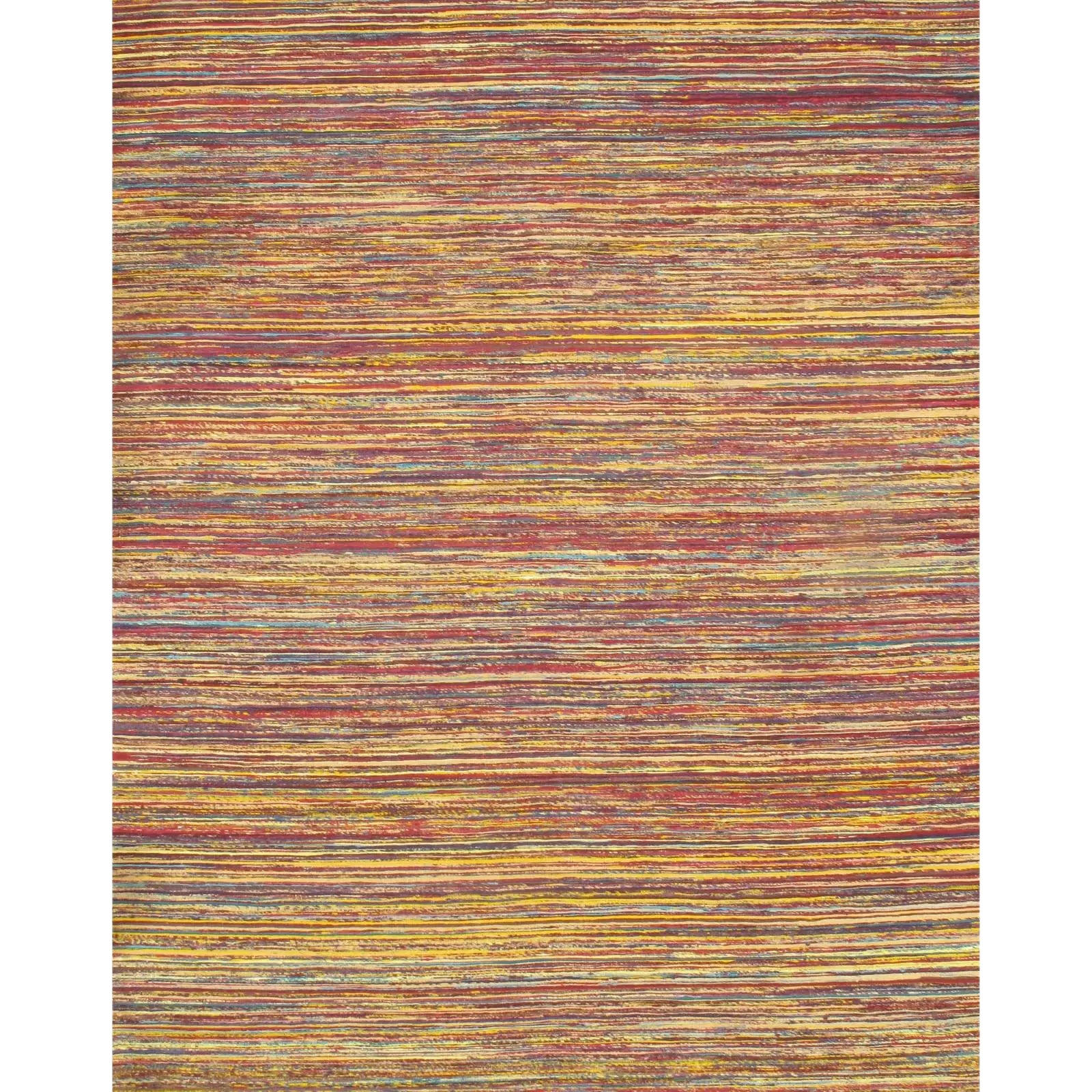Pasargad Multi-Color Sari-Silk Modern Flat Weave Rug - 2' X 3' | Chairish