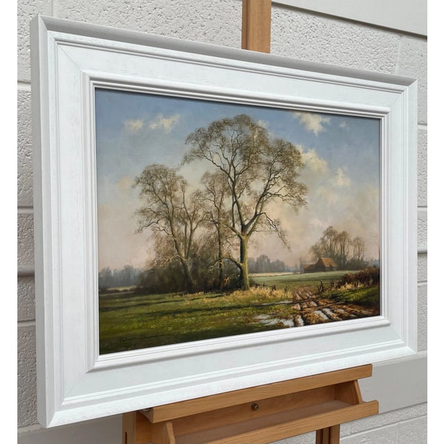 Peter Symonds, Oil Painting of Rural Winter Scene with Oak Trees in ...