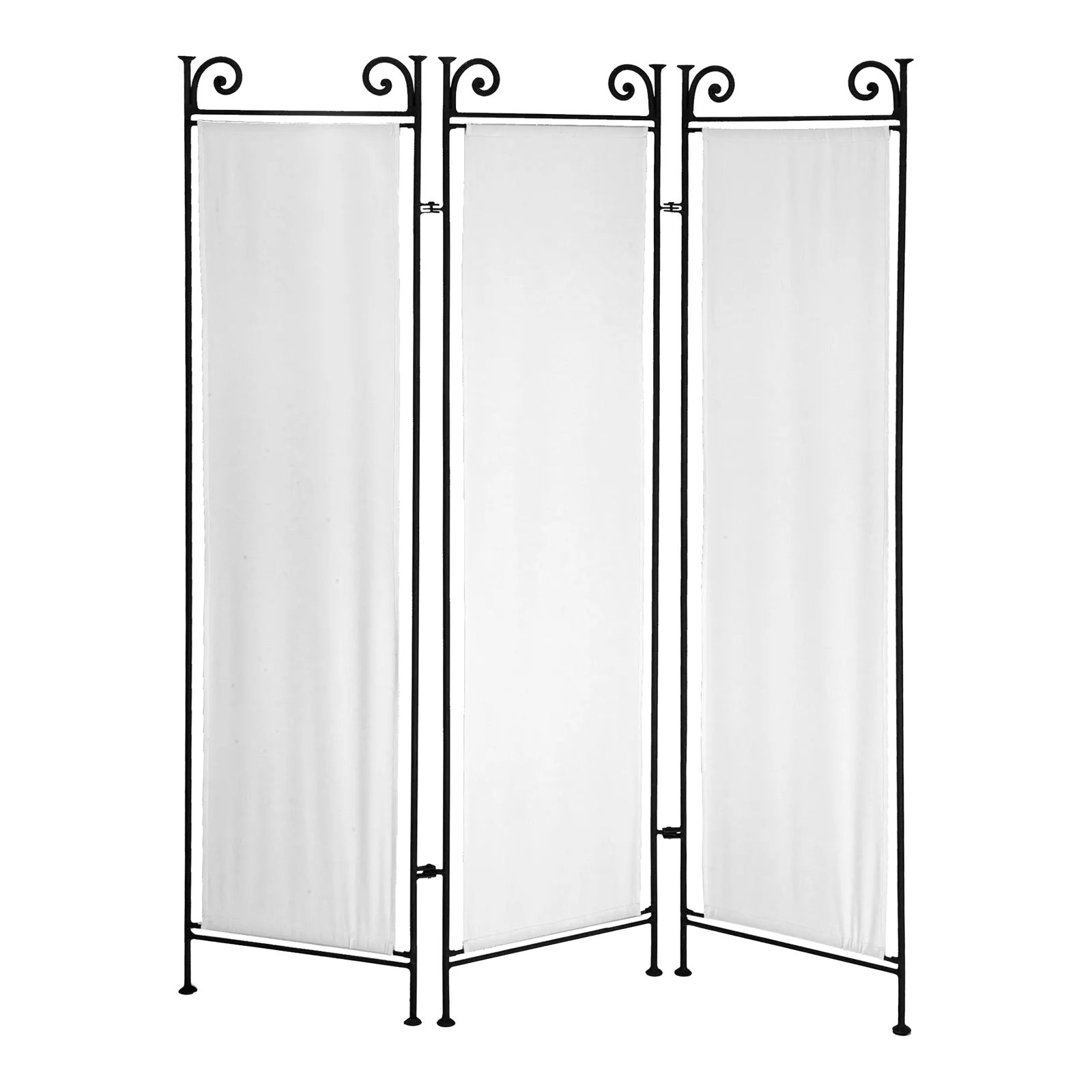 White Linen Room Divider | Chairish