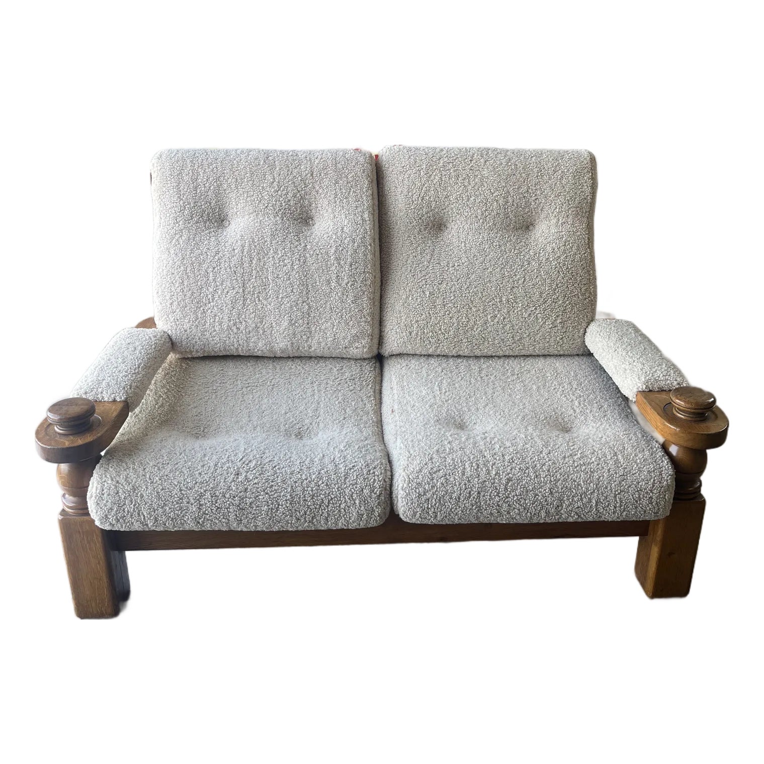 1960s MCM Boucle Love Seat | Chairish