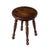 Dark Wooden Stool With Turned Legs | Chairish