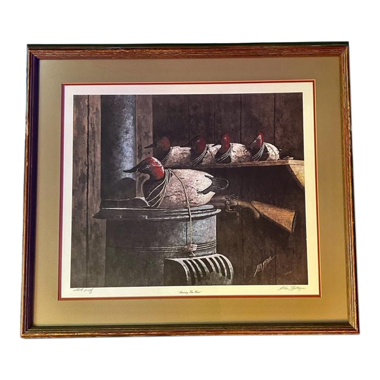 Late 20th Century Allen Montague Signed Artist Proof Print "Awaiting ...