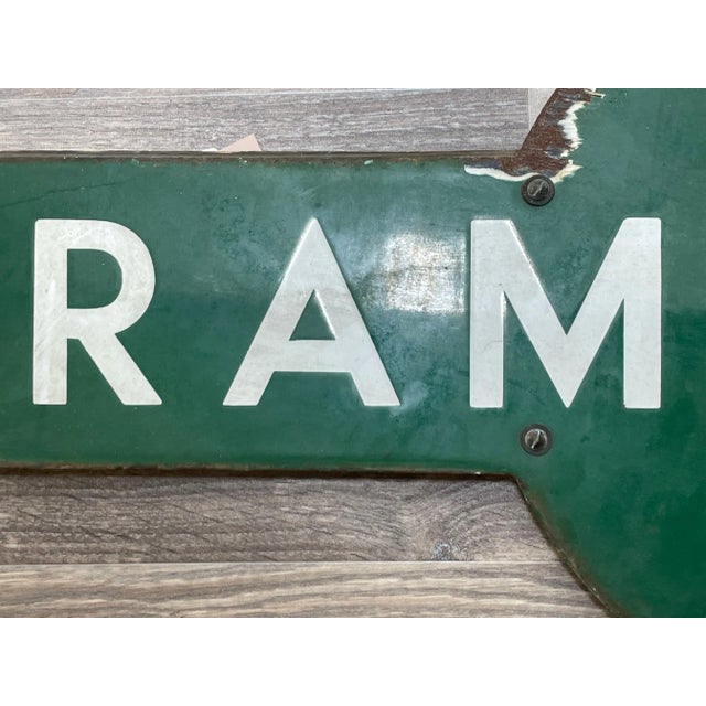 British 1940's Enamel Southern Railway Target Sign Ramsgate Train ...