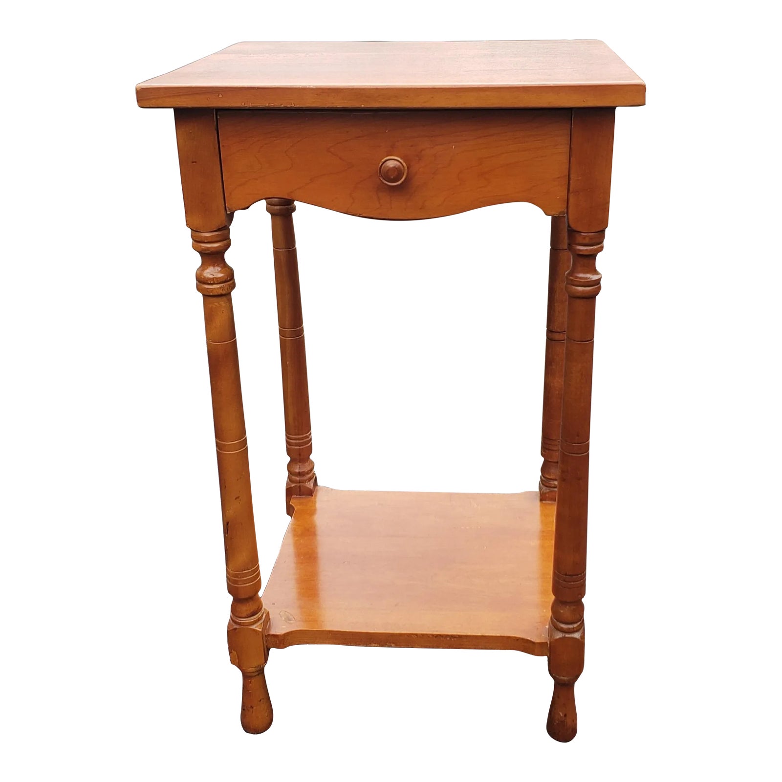 Mid-Century Whitney Furniture Maple Single Drawer Side Table | Chairish