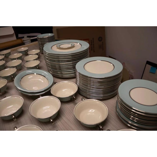 Castleton Turquoise and Platnium Rim Set of 114 Dishware Circa 1954 ...