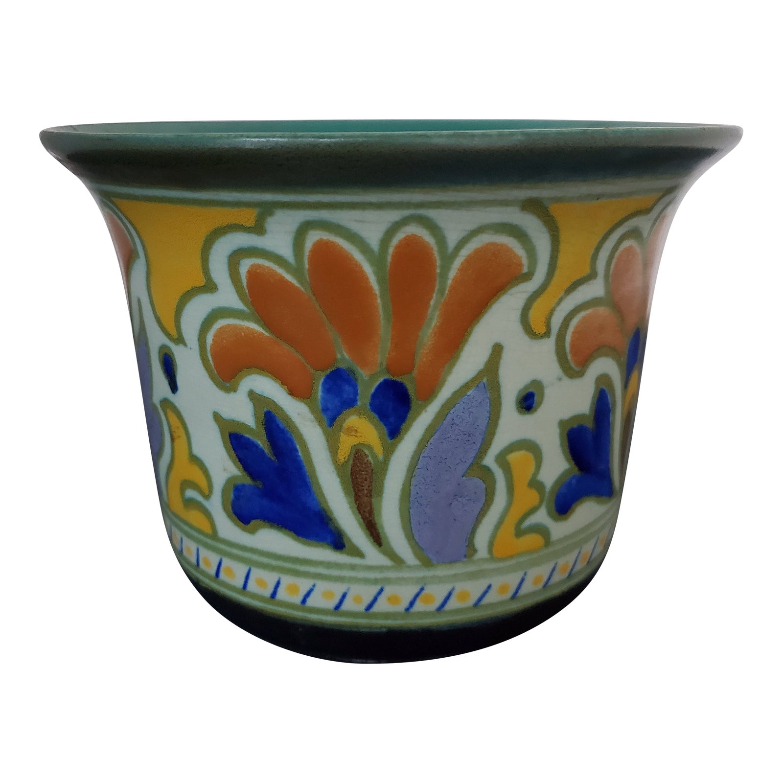 1950s Gouda Pottery Cachepot | Chairish