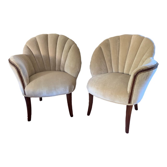 1930s Art Deco Shell Back Chairs- a Pair | Chairish