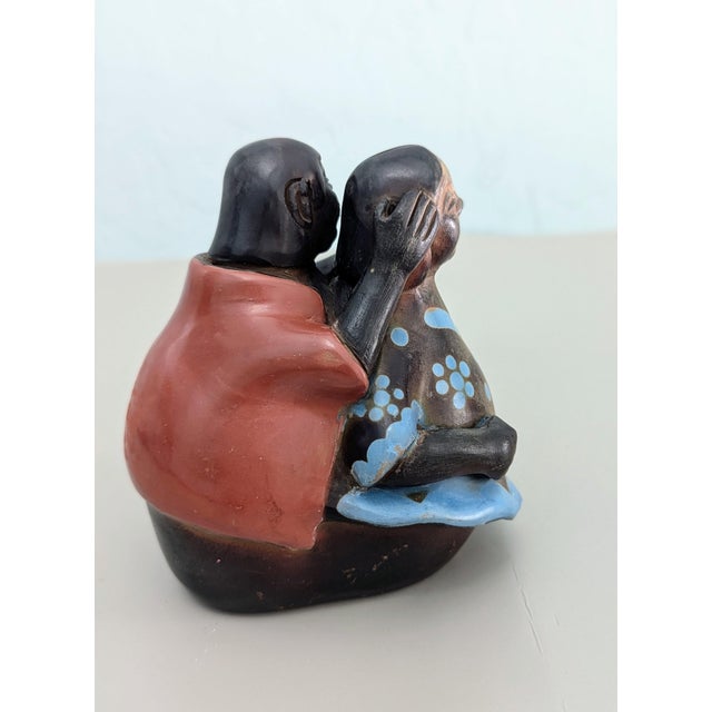 Vintage Handmade Painted Romantic Peruvian Pottery Statue Made in ...