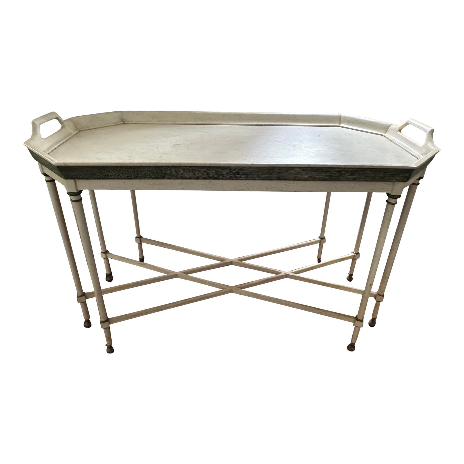 Vintage Gustavian Style Painted Coffee Table | Chairish