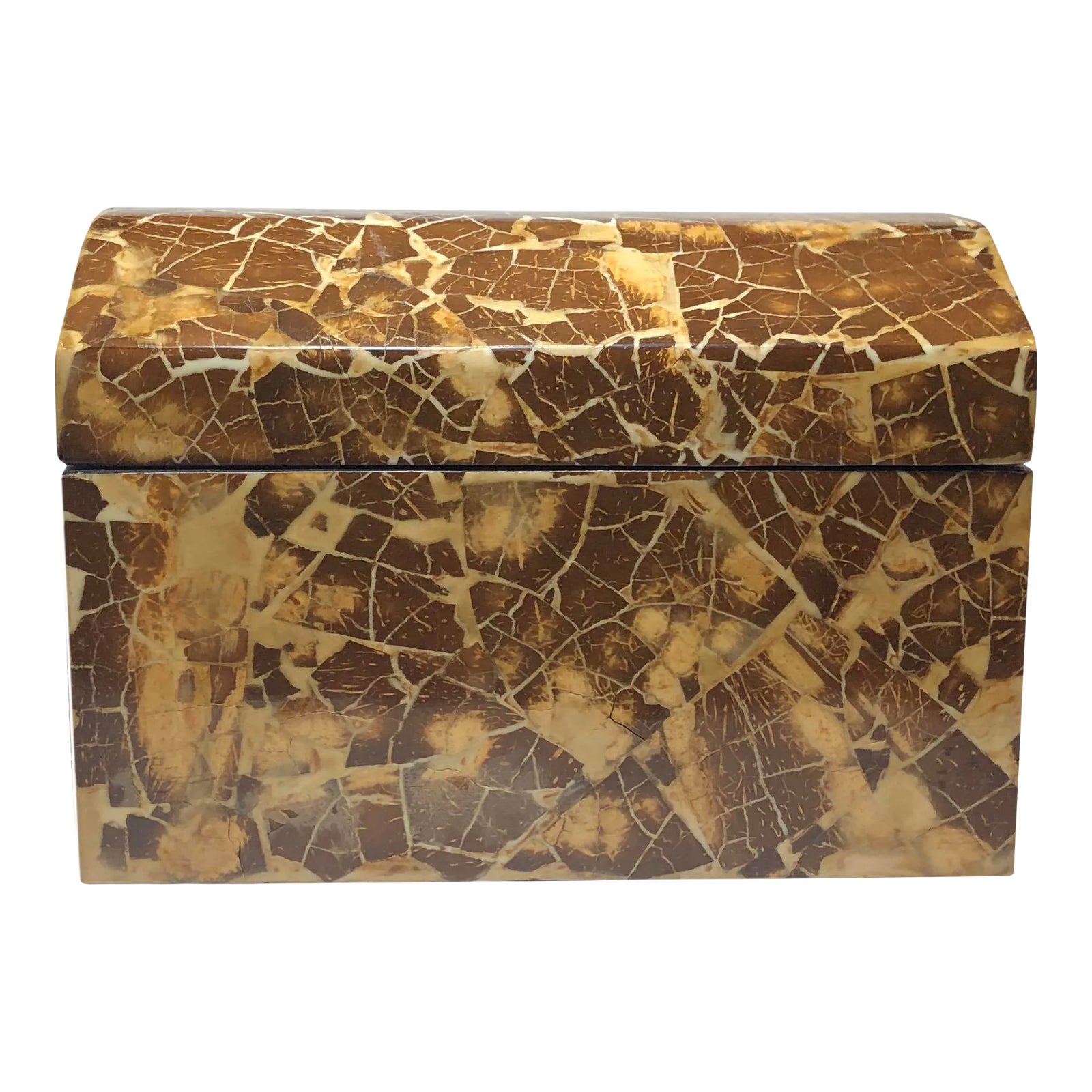 1970s Domed Top Horn Box | Chairish