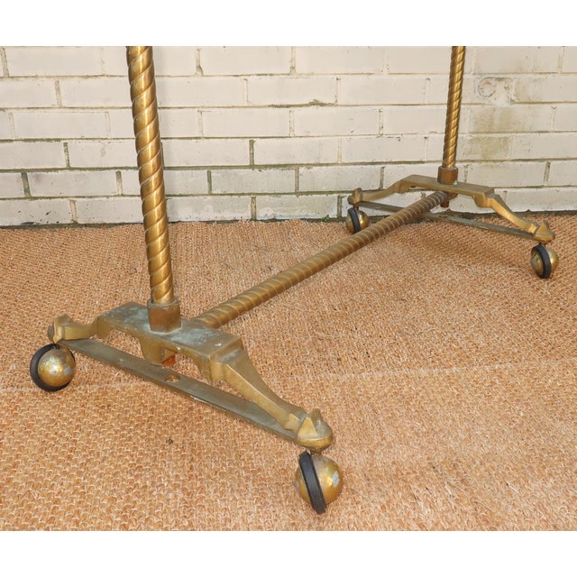 Brass Hand Clothing Rack Stand, 1950's | Chairish