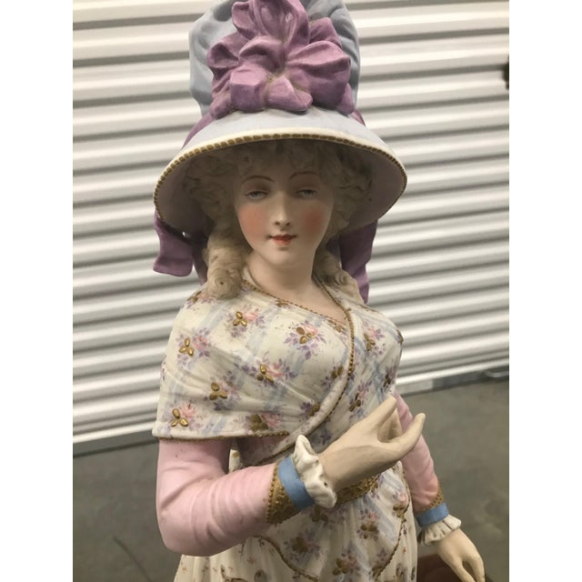 Late 19th Century Vion & Baury Porcelain Lady Statue From France | Chairish