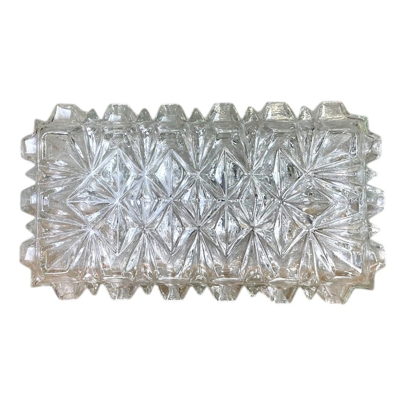 Small Rectangular Glass Flush Mount from ERCO, 1960s | Chairish