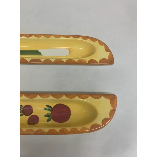 2004 Debbie Segura Tapas Serving Trays - a Pair | Chairish