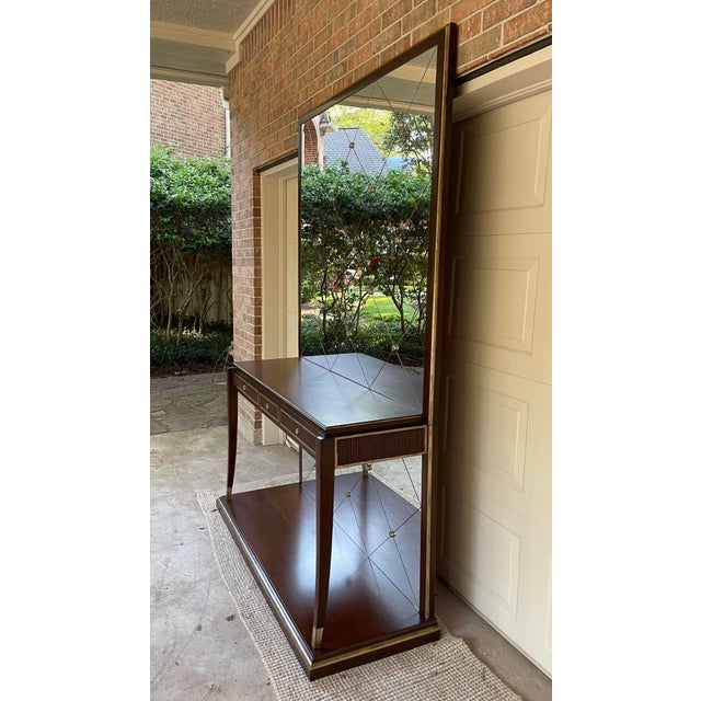 1980s John-Richard Entry Console With Statement Mirror | Chairish