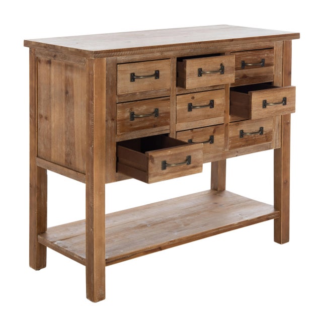 9 Drawer Chest in Natural Oak | Chairish