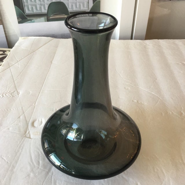 Smoke Glass Shapely Vase | Chairish