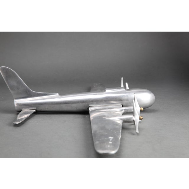 Mid-Century Modern Aluminum Airplane Model | Chairish