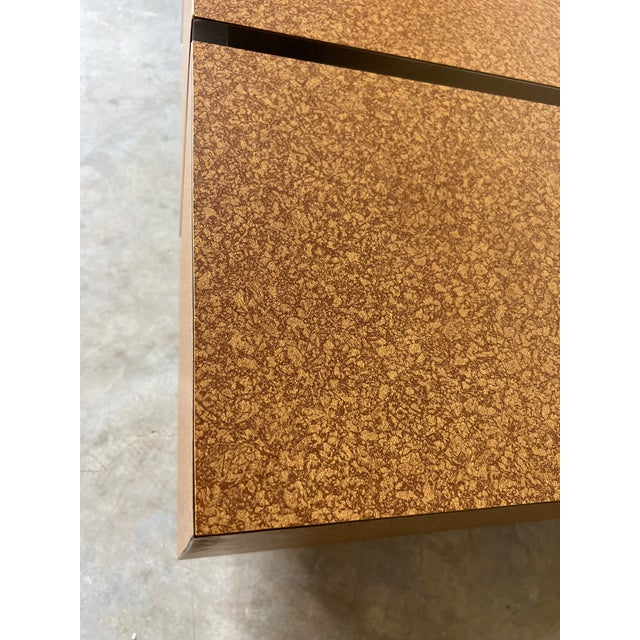 Postmodern Faux Tortoise Shell - Cork Laminate Finish Square Coffee ...
