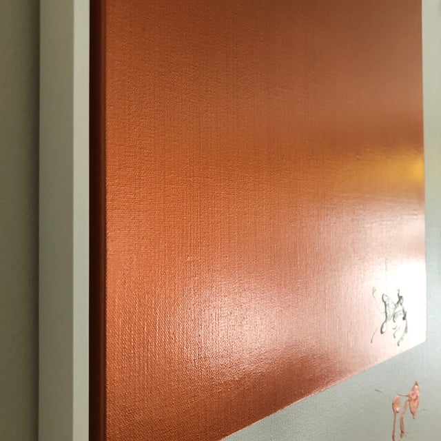 Axel Abbott Original Acrylic Painting "Copper Contrast Splatter" | Chairish