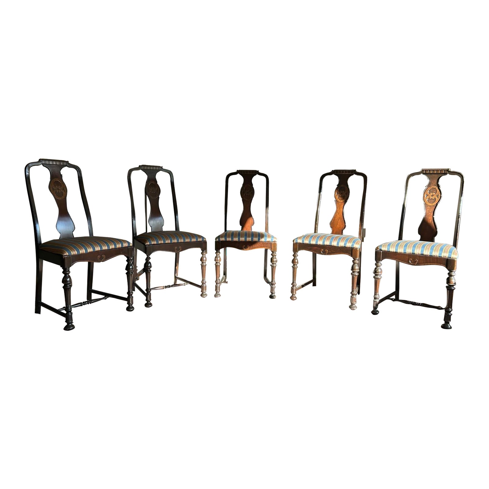 1920s Reischmann Company Dining Chairs Set of 5 | Chairish