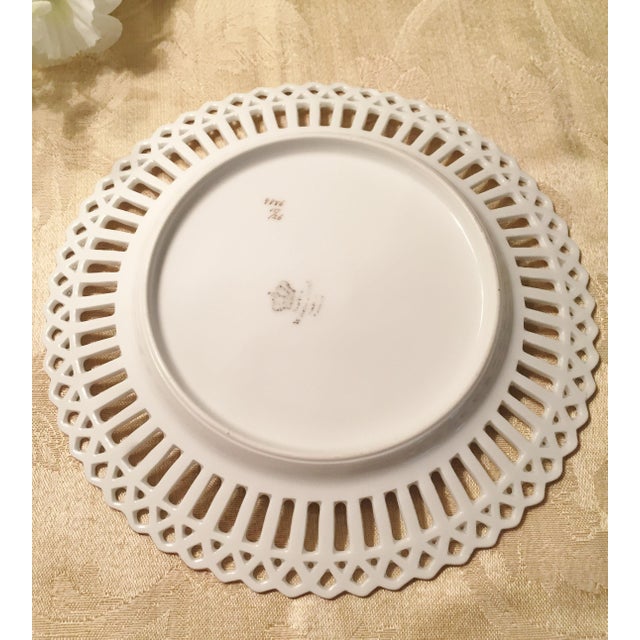 Vintage German Reticulated Gilt Cabinet Dessert Plates | Chairish