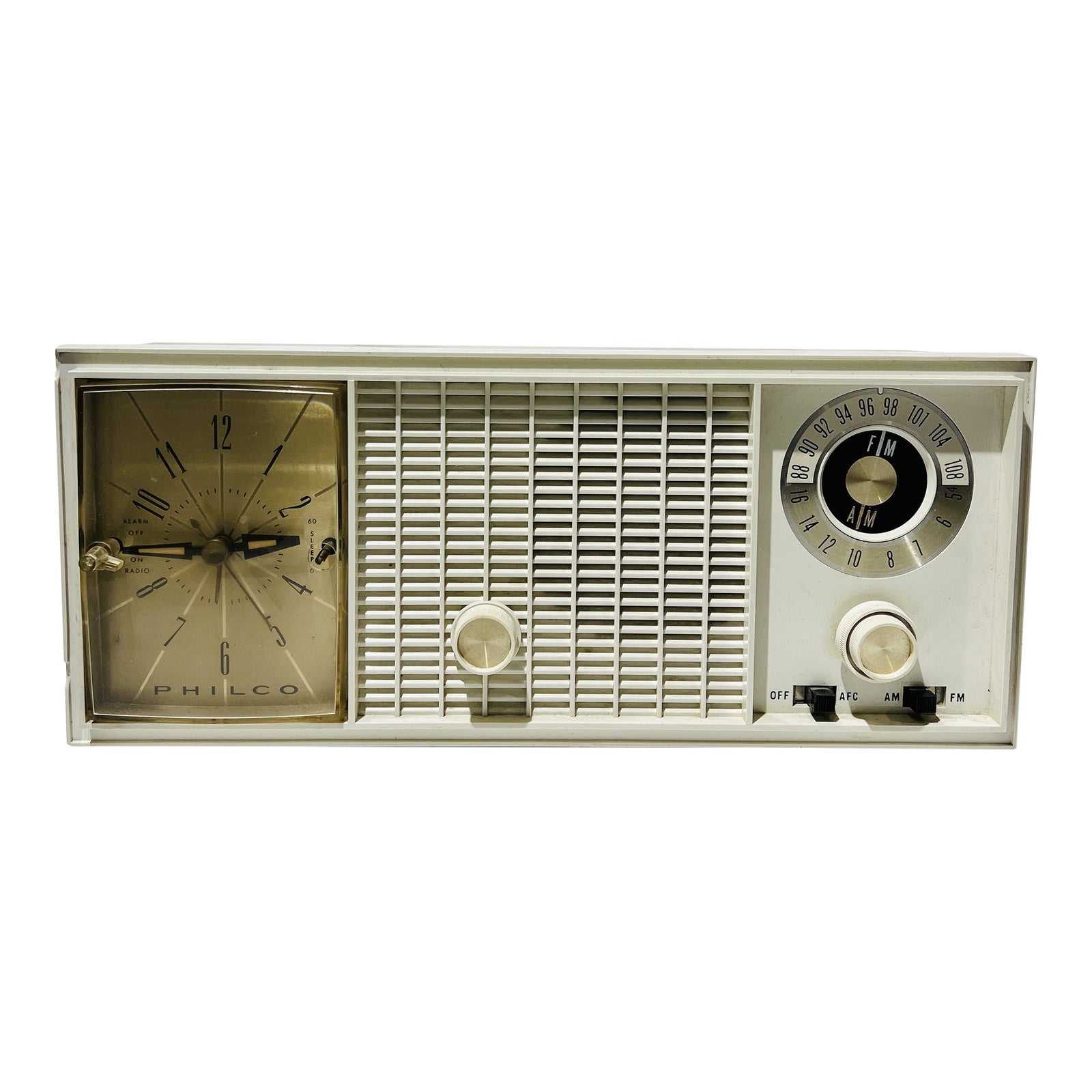 Vintage Mid Century Philco Clock Radio - Works | Chairish