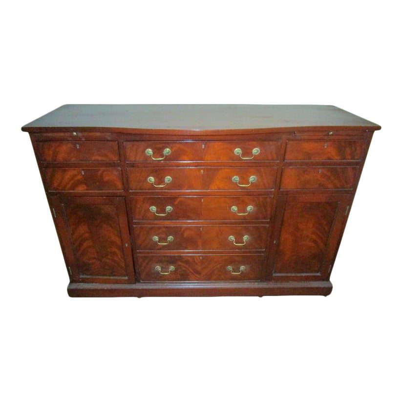 20th C American Mahogany Dining Room Server With Custom Silverware ...