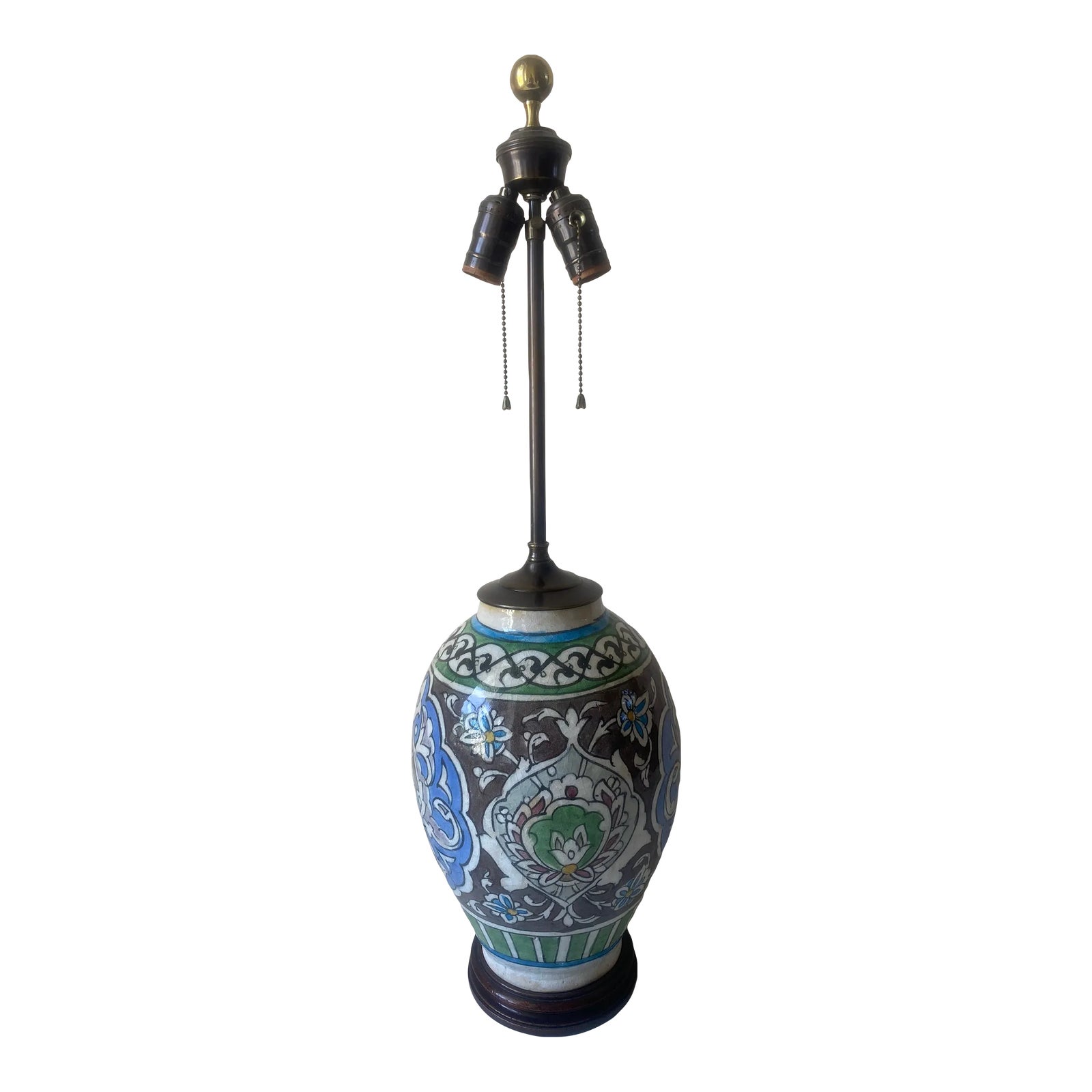 Vintage Contemporary Traditional Marbro-Style Painted Blue, Green ...