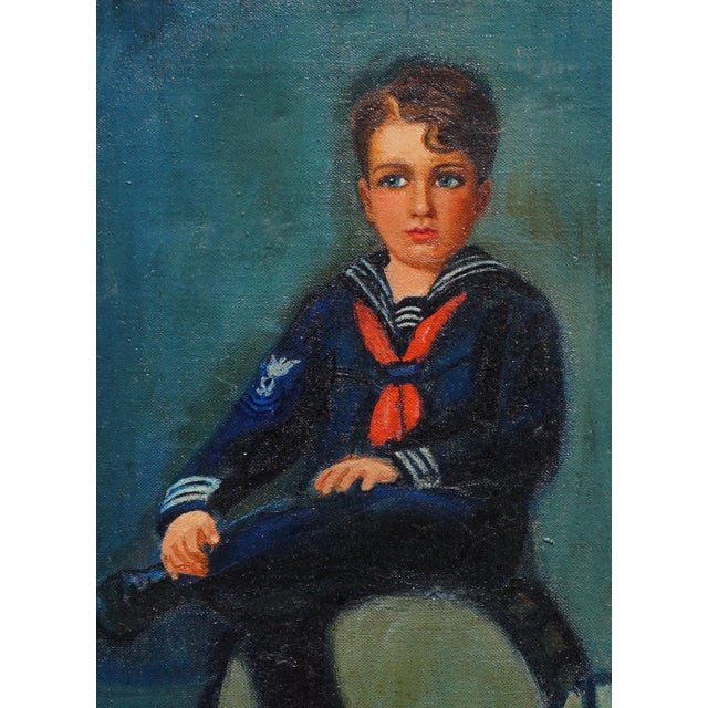 Late 19th Century Sailor Boy Portrait by Josephine Kaufmann | Chairish