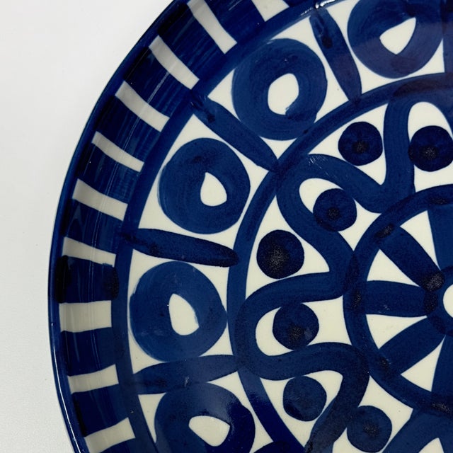 Mid-Century Dansk Blue and White Abstract Ceramic Decorative Platter ...