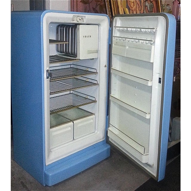 German Fridge in Blue and White from Bosch, 1950s | Chairish