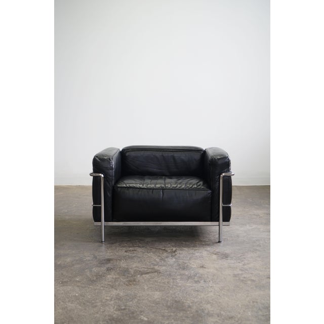 Pair of Lc3 Grand Modele Armchairs by Le Corbusier for Cassina, Black ...