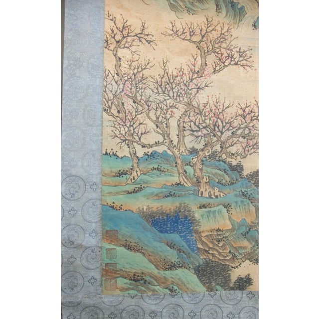 Early 20th Century Chinese Landscape Scroll | Chairish