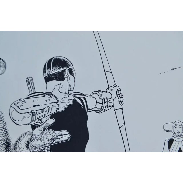 Moebius, Major Fatal, 1989, Black and White Silkscreen | Chairish