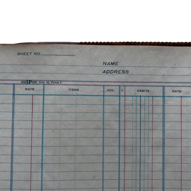 Early 20th Century Trust of New York City Vintage Leather Ledger Book ...